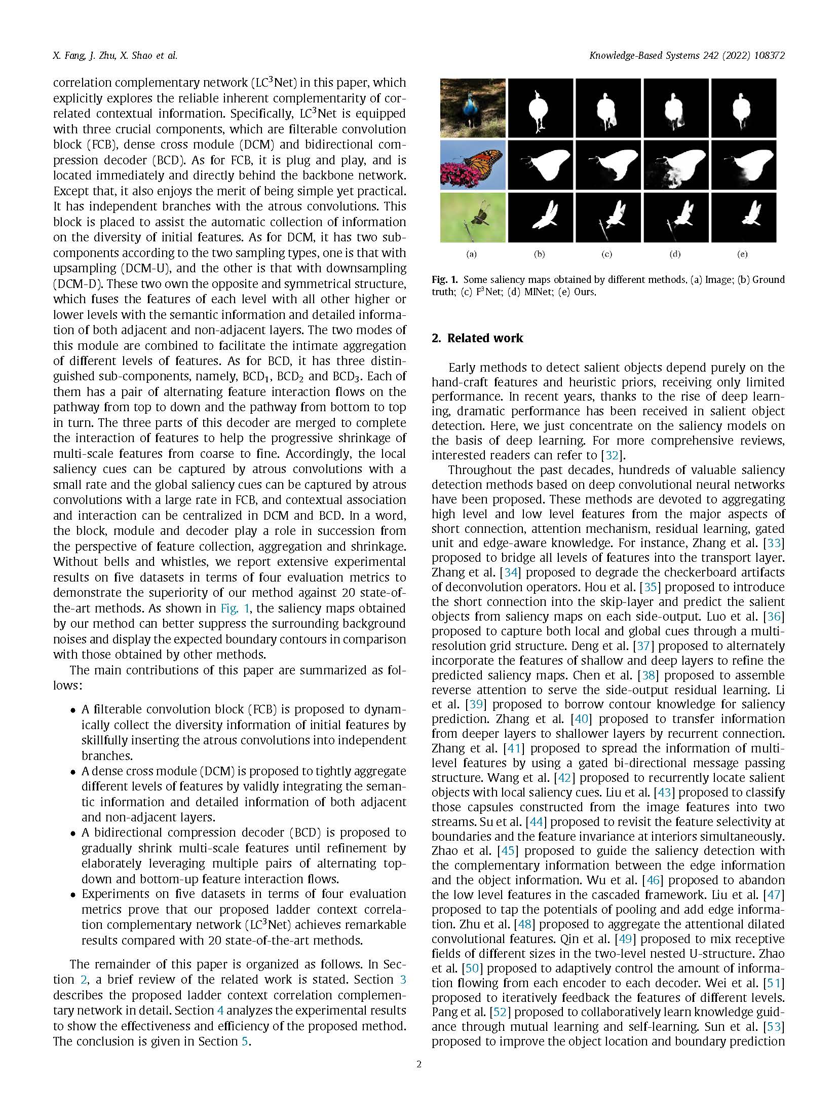 王鸿鹏课题组在Knowledge-Based Systems(SCI 1区)期刊发表论文"LC3Net: Ladder context correlation complementary ...